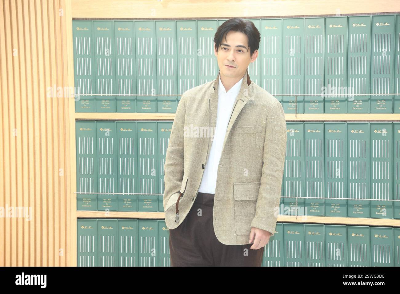 Taiwanese actor and singer Vic Chou attends an activity in Taipei City ...