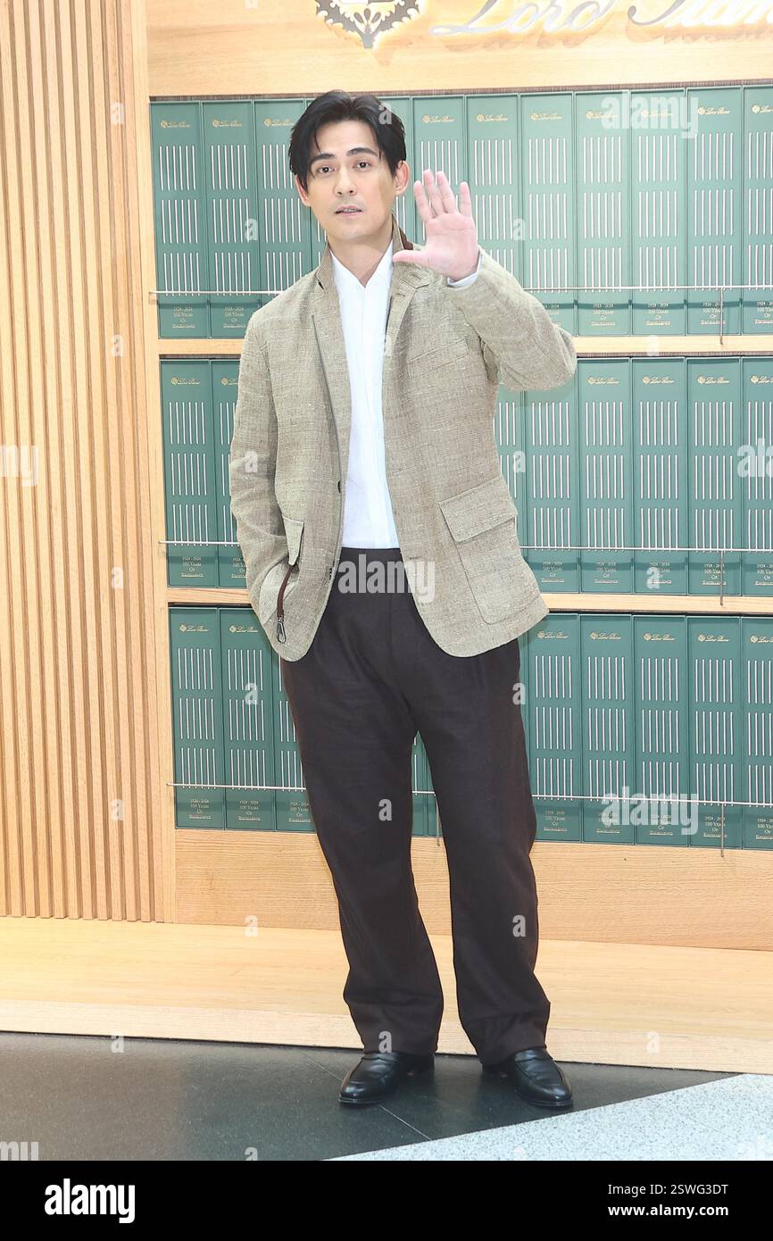 Taiwanese actor and singer Vic Chou attends an activity in Taipei City ...