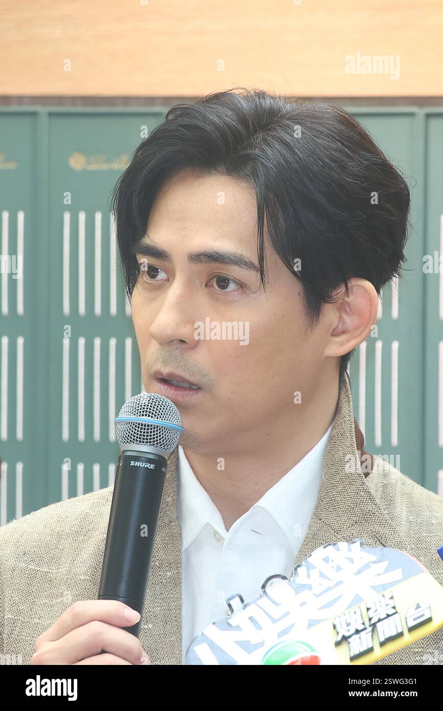 Taiwanese actor and singer Vic Chou attends an activity in Taipei City ...