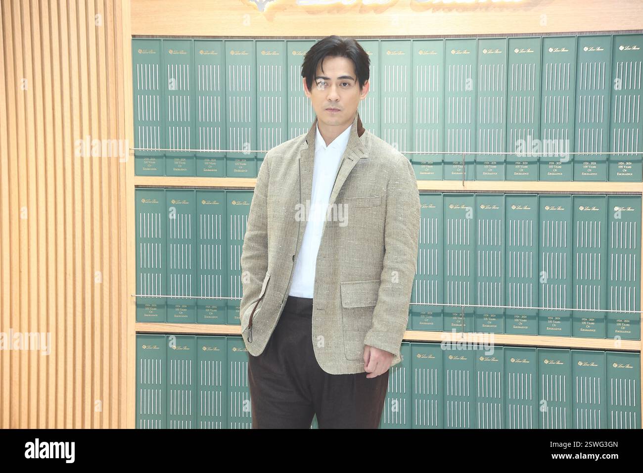 Taiwanese actor and singer Vic Chou attends an activity in Taipei City ...