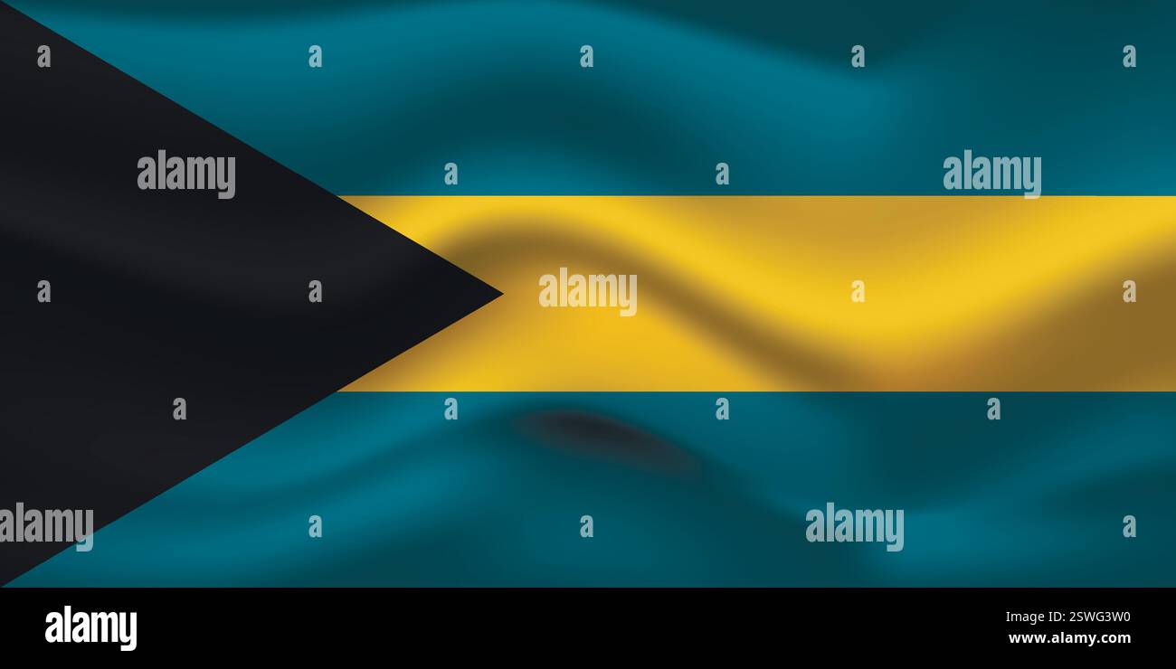 Flag of Bahamas. National symbol in official colors. Template icon ...