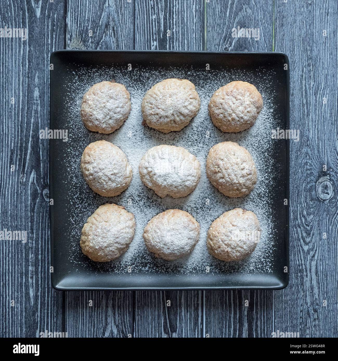 Handmade Ramadan sweets on the table. Egyptian cookies Kahk El Eid ...