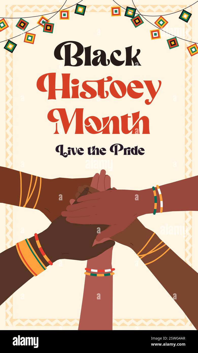 Celebrating Black History Month with Unity and Pride, vector ...
