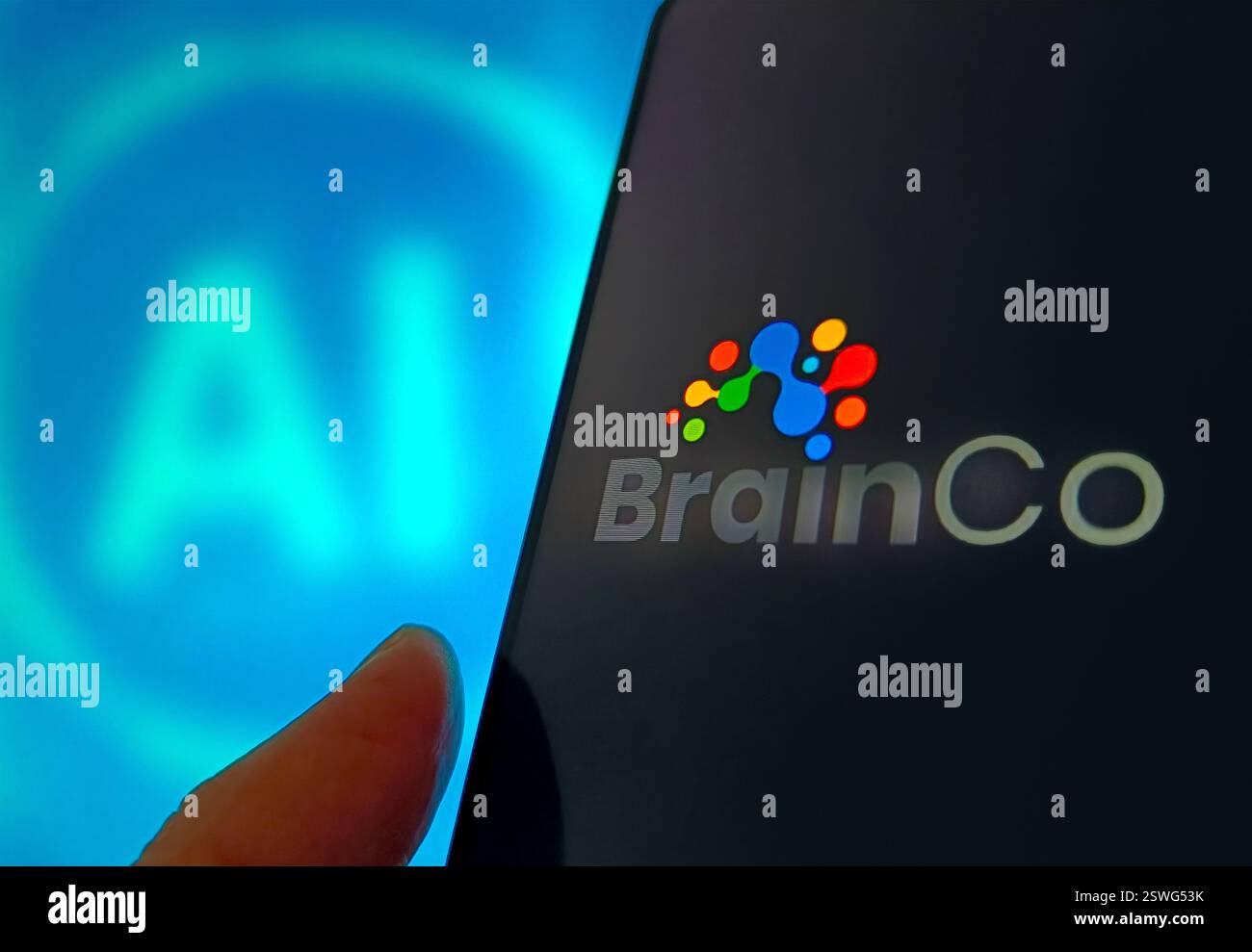 SUQIAN, CHINA - FEBRUARY 21, 2025 - An illustration shows the LOGO of ...