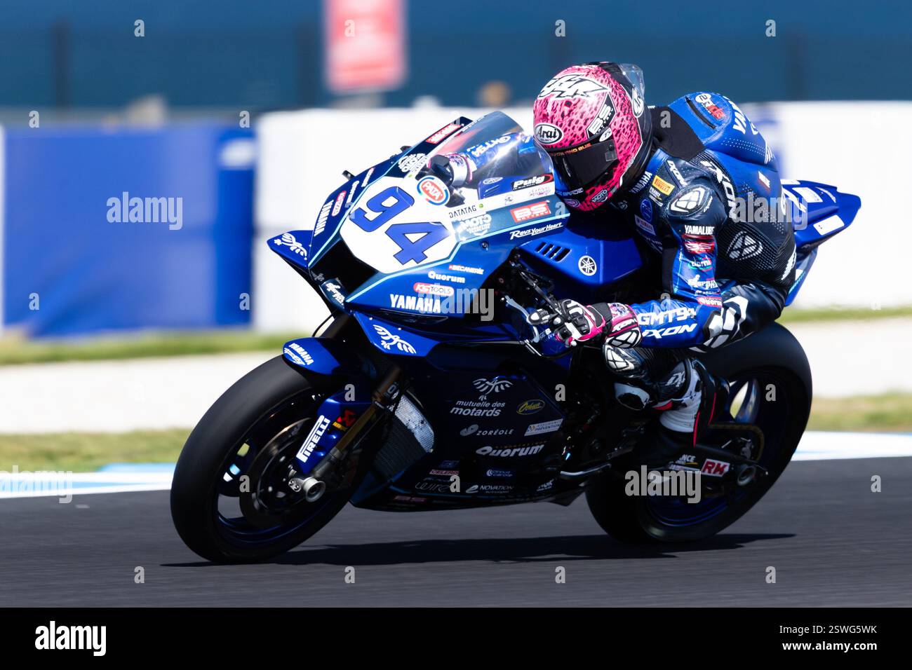 Phillip Island, Australia, 21 February, 2025. Lucas Mahias (FRA) riding ...