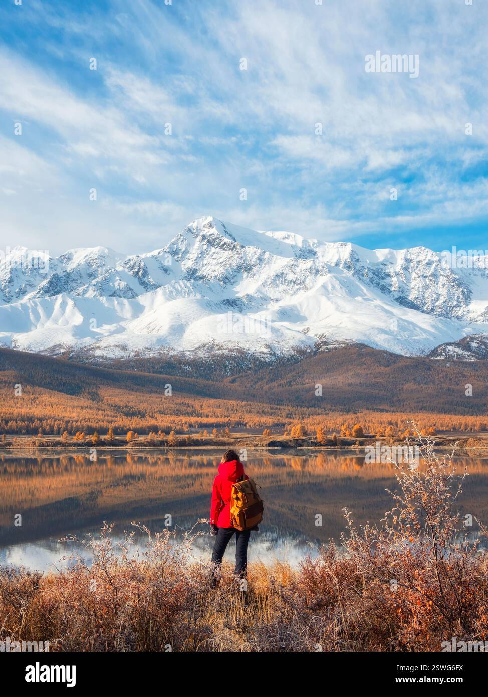 Rear view female traveler tourist hi-res stock photography and images ...