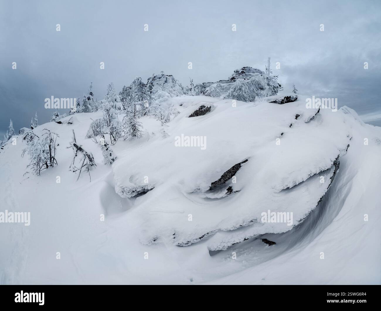 Kolchinsky stone, a mountain in the north of the Perm Territory in ...