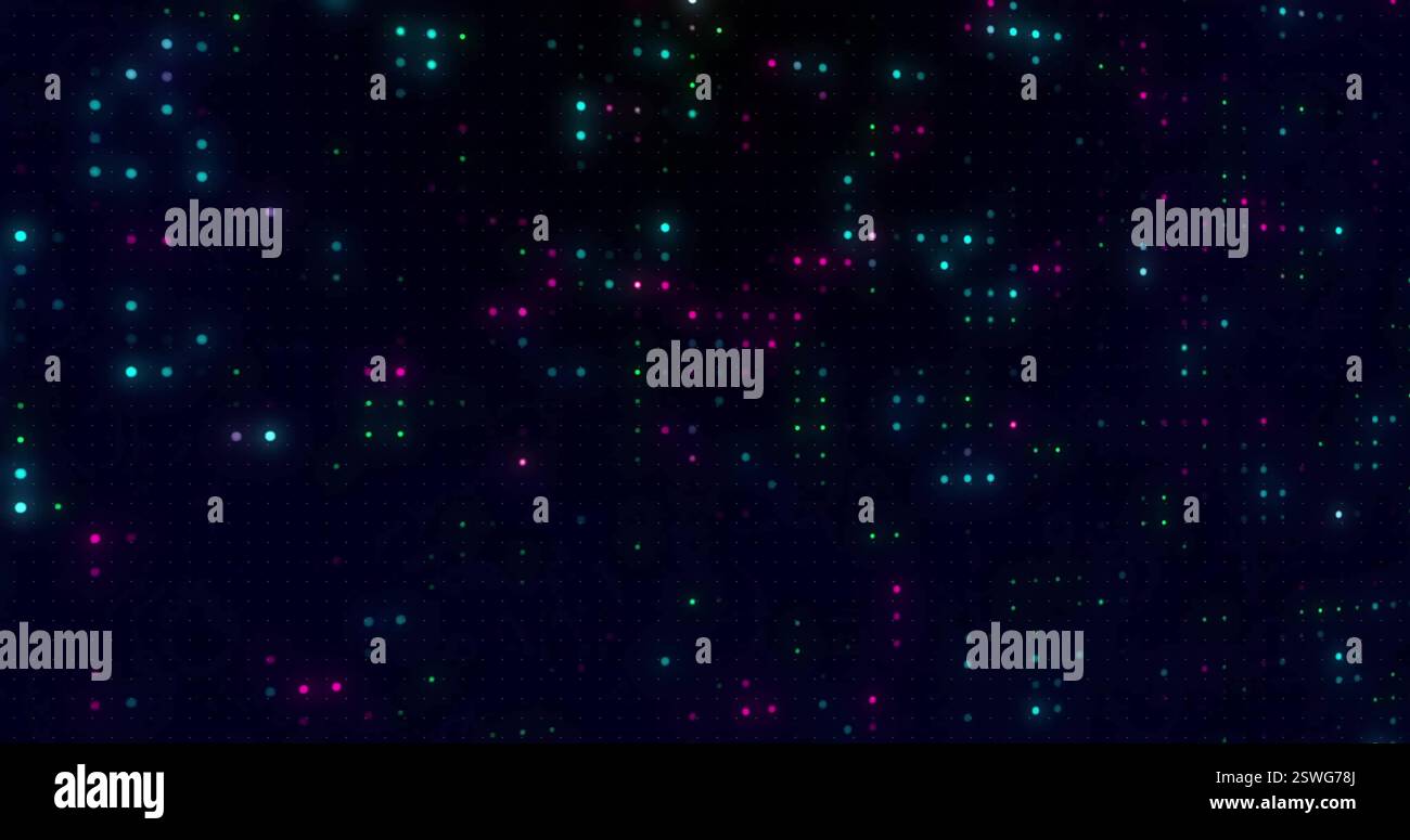 Image of flashing blue and red circular scanner processing over lights ...