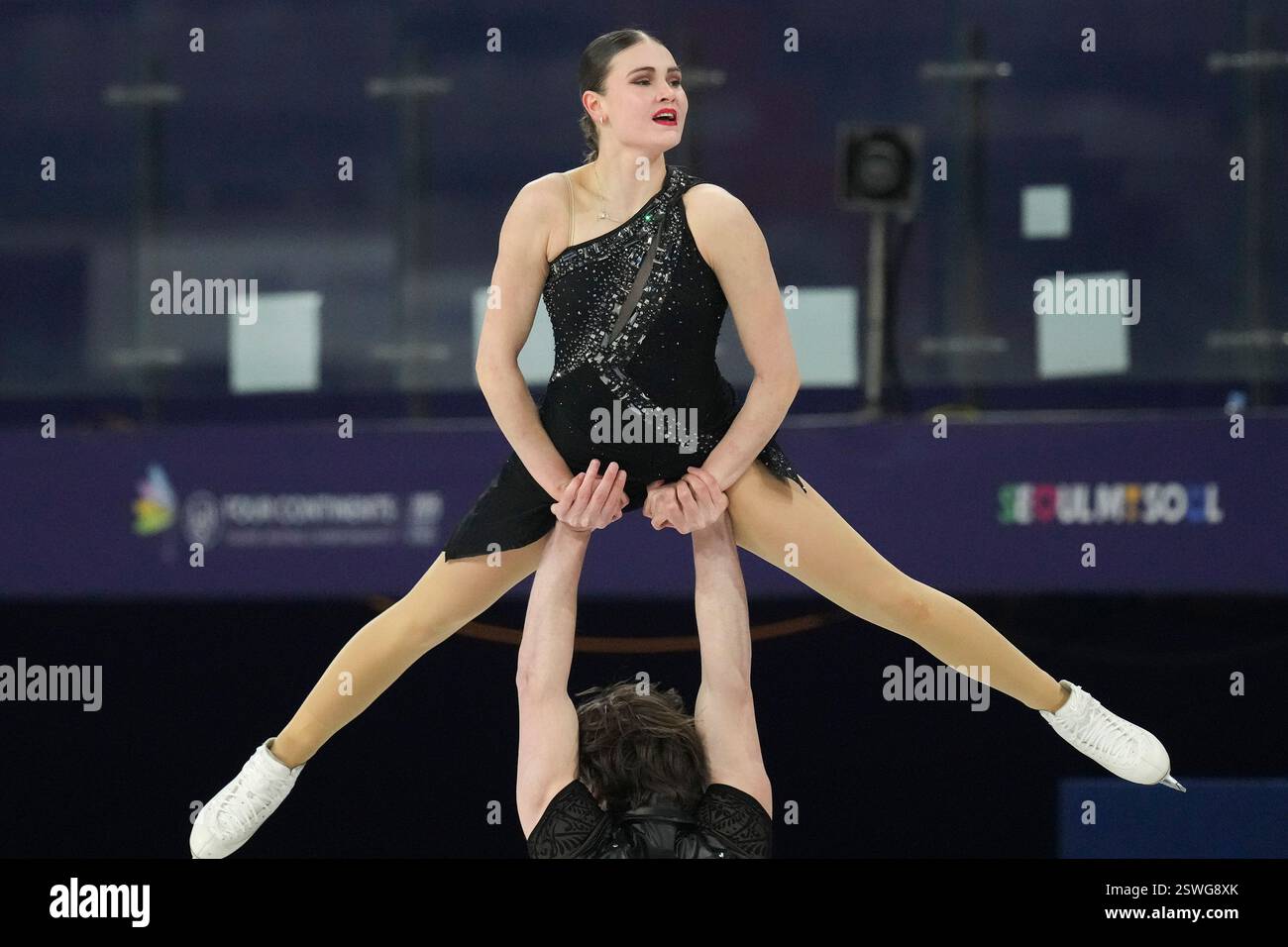 Kelly Ann Laurin, top, and Loucas Ethier of Canada perform during the ...