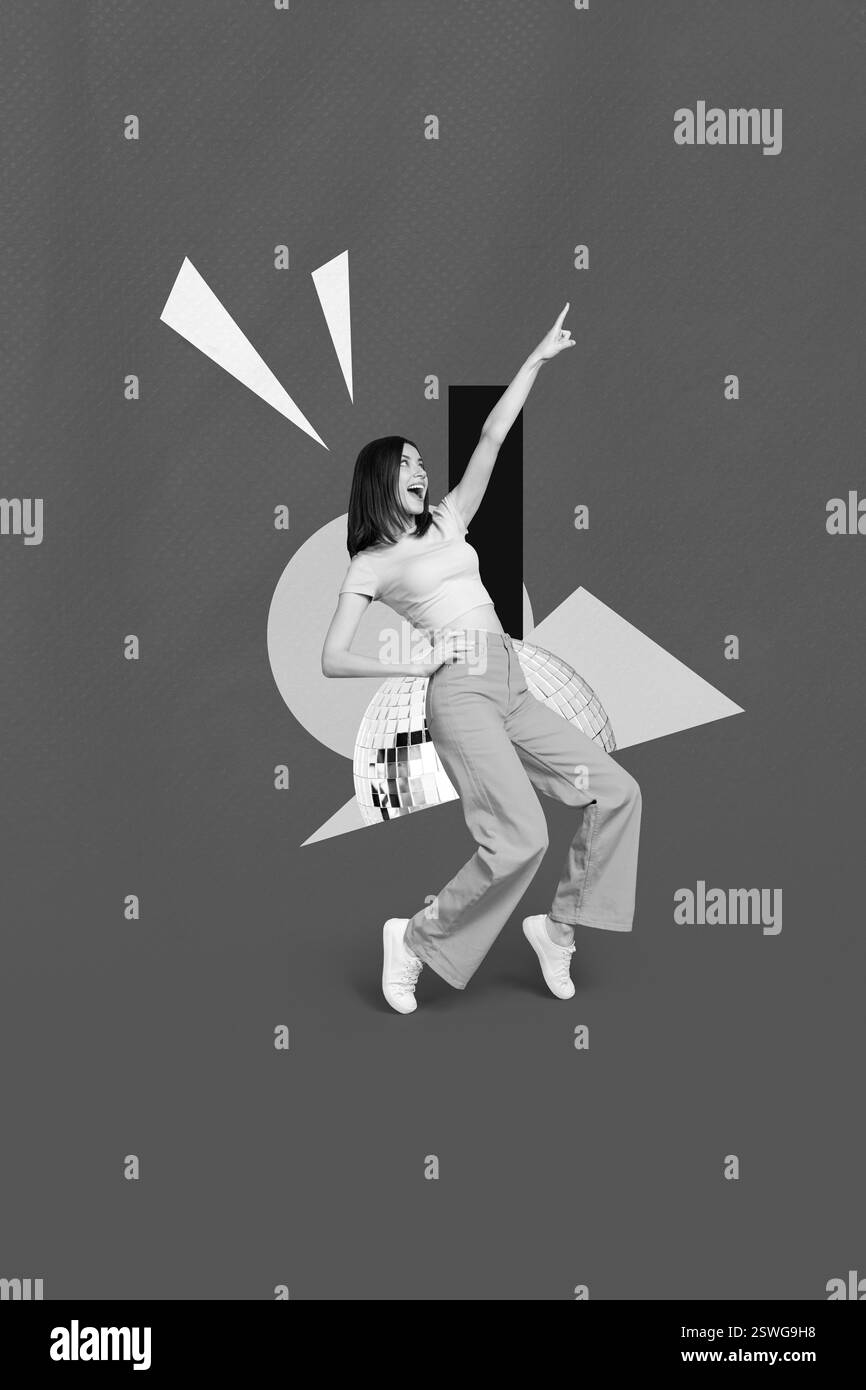 Creative 3d artwork photo collage poster picture of beautiful crazy ...