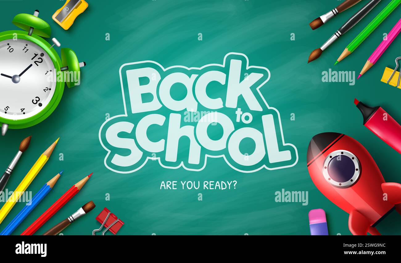Back to school education vector background design. Back to school text ...