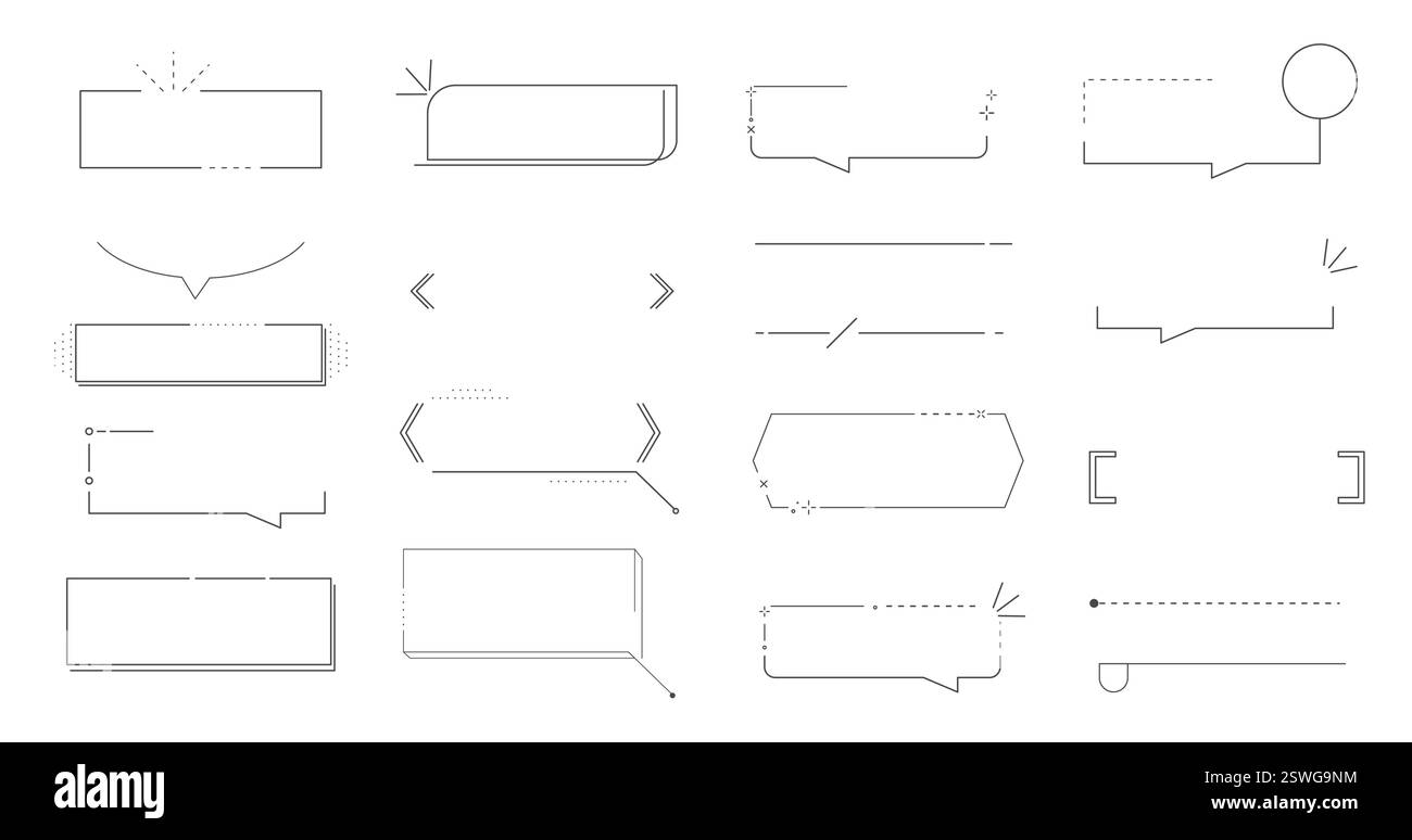 Title frame quote text box border cute simple line speech bubble. Comic ...