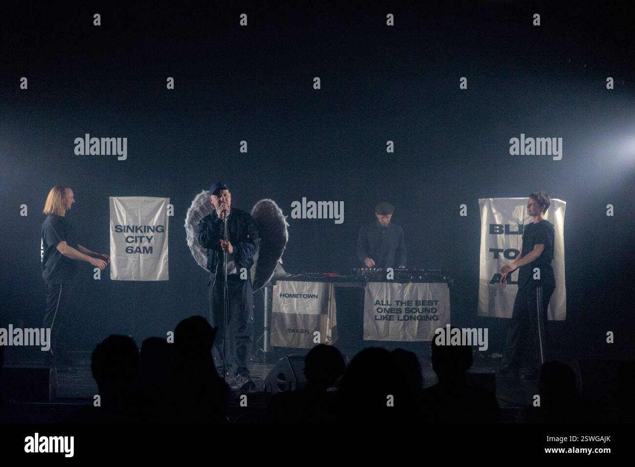 Oslo, Norway. 20th Feb, 2025. The British duo Real Lies performs a live ...