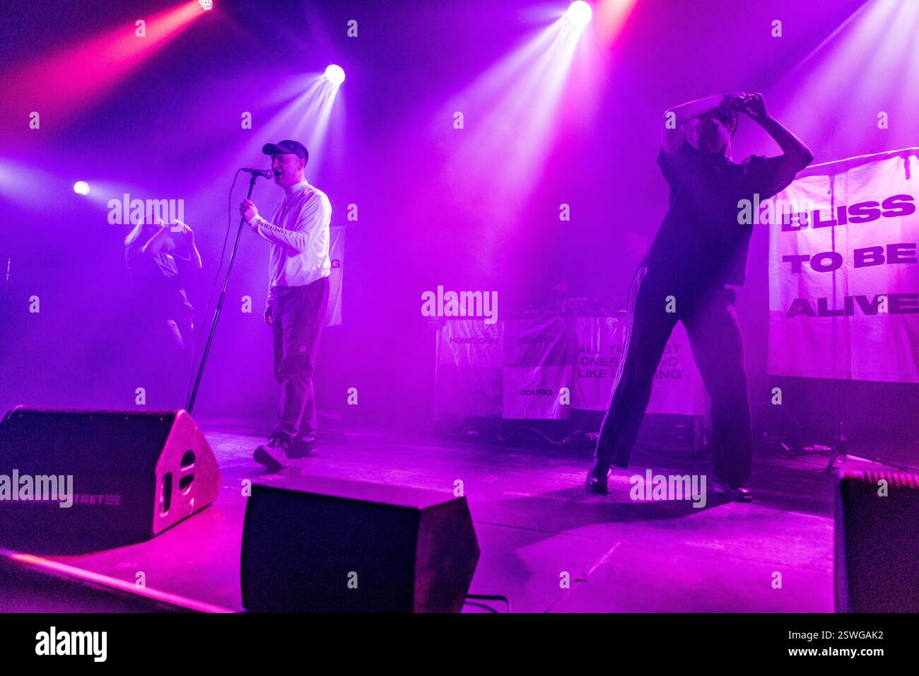 Oslo, Norway. 20th Feb, 2025. The British duo Real Lies performs a live ...