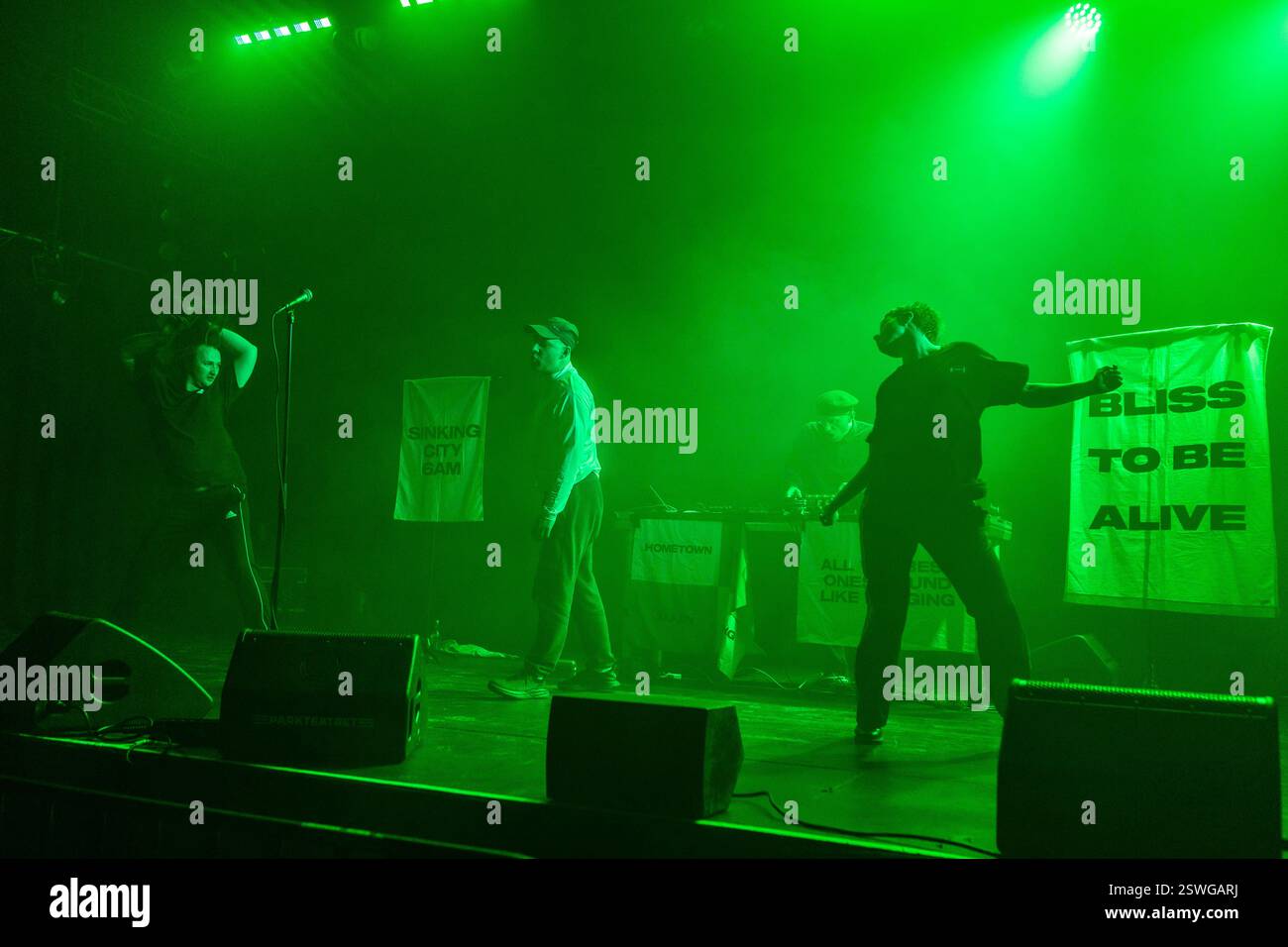 Oslo, Norway. 20th Feb, 2025. The British duo Real Lies performs a live ...