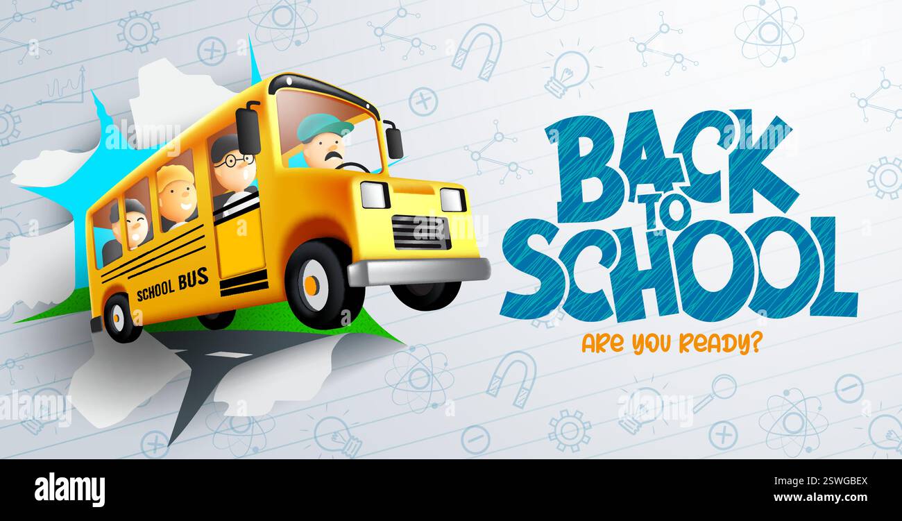 Back to school education vector design. Back to school text with ...