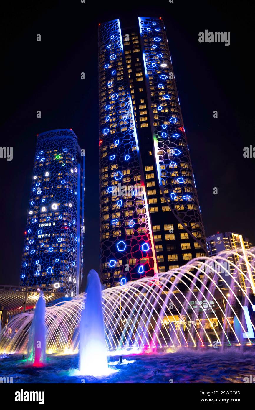 Lusail, Qatar - February 20, 2025: Crescent Tower Katara Hotel Building ...
