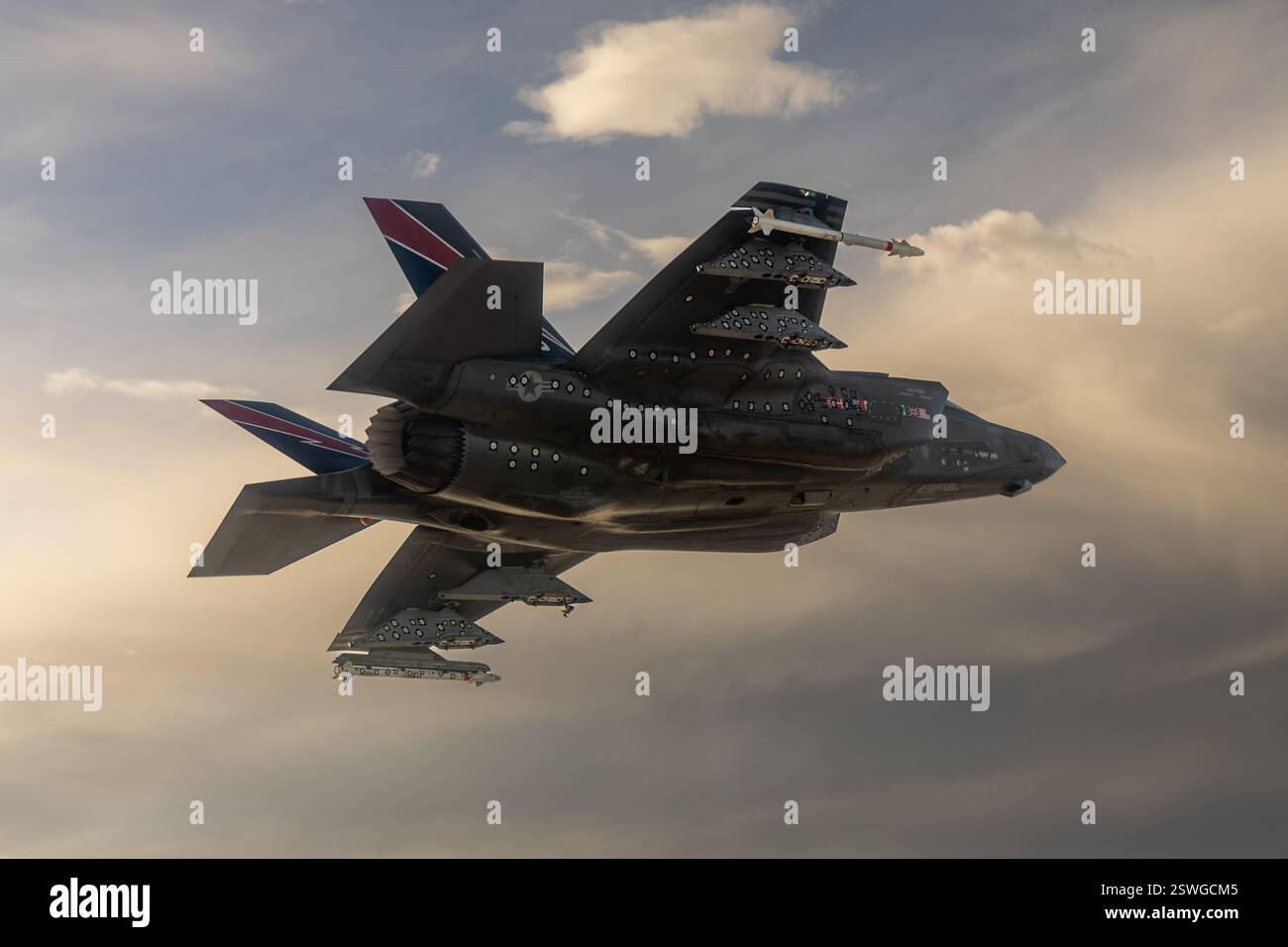 Lt Ethan "Soft Kitty" Albrecht flies F-35A AF-01 during a flight ...