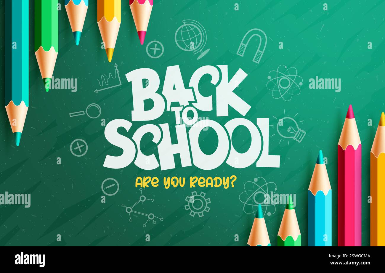 Back to school vector background design. Back to school text with color ...