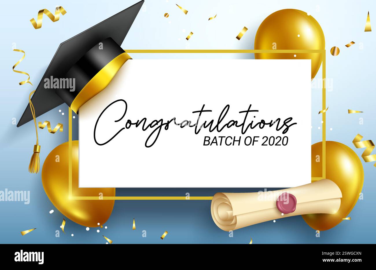 Graduation messages vector template design. Congratulations batch of ...