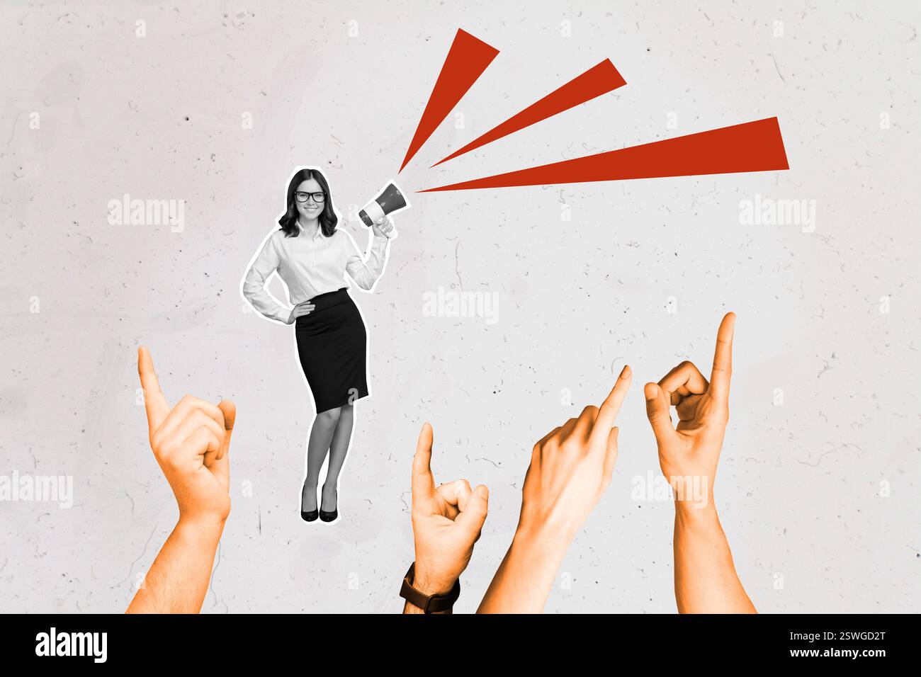 Composite photo collage design trend sketch of professional office ...