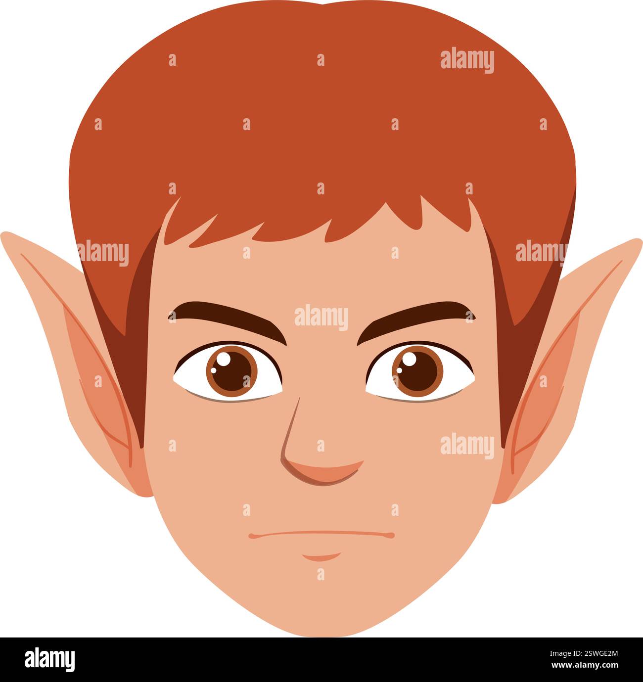 Illustration of an elf with pointed ears Stock Vector Image & Art - Alamy