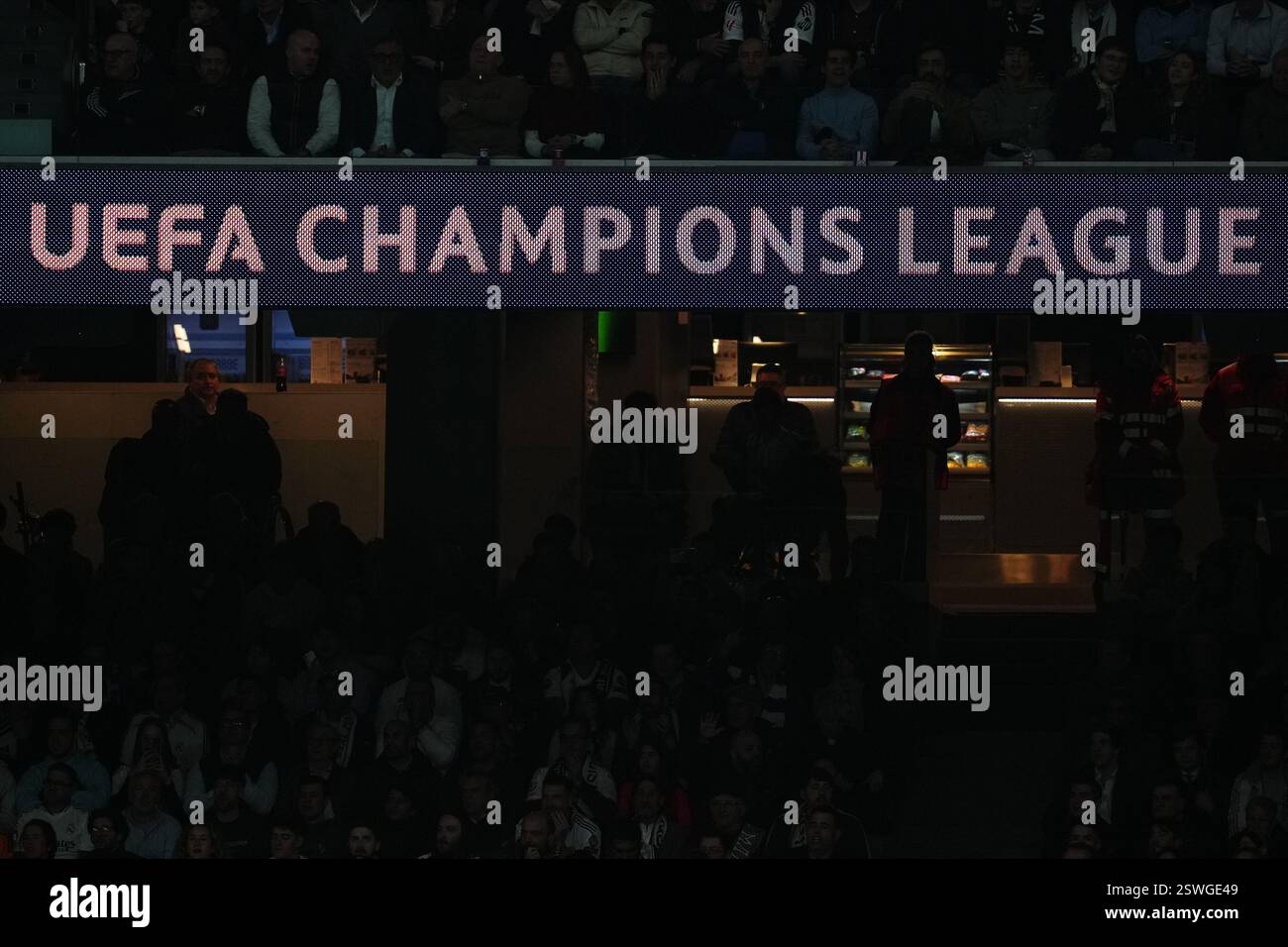 Madrid, Spain. 20th Feb, 2025. UEFA Champions League display during the ...