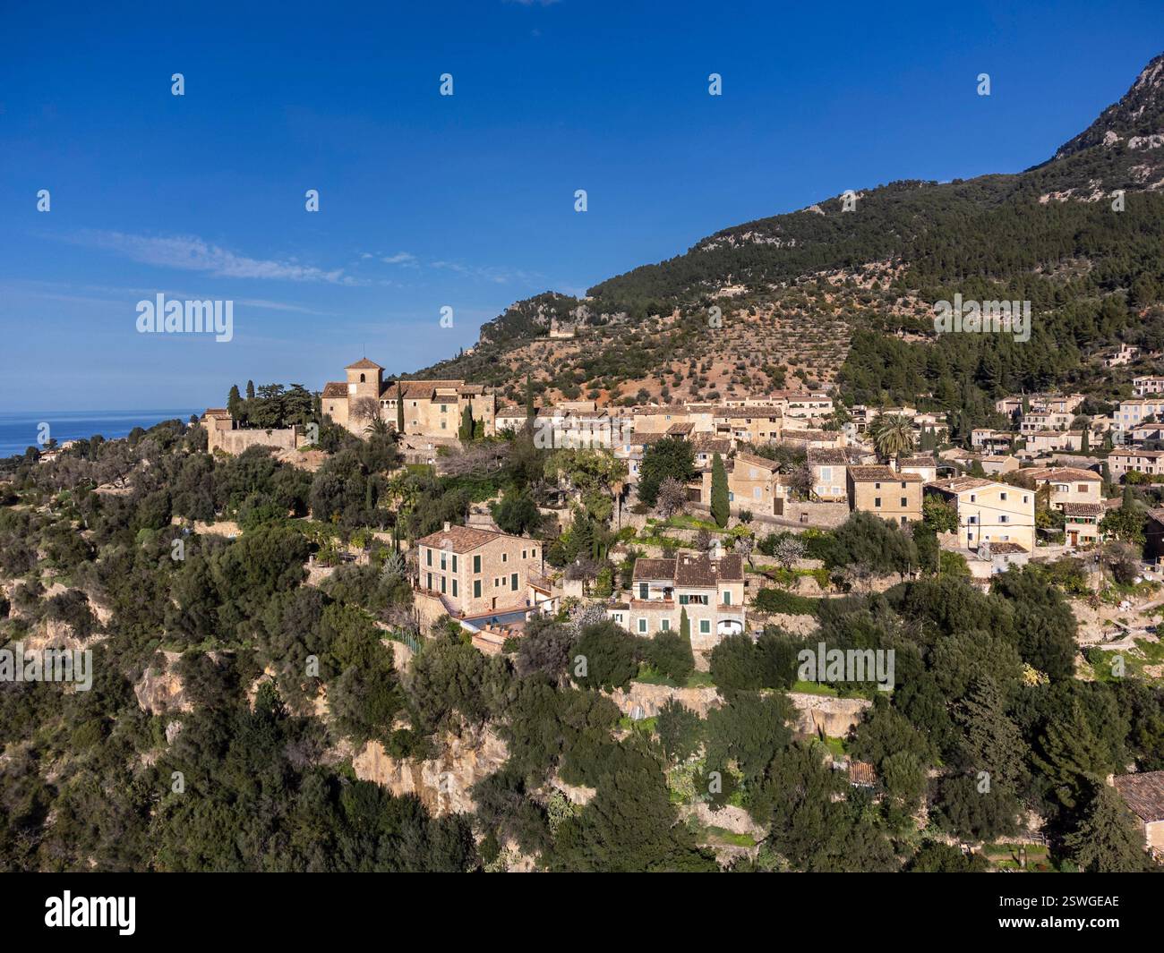 Deia valley and village, Natural area of the Serra de Tramuntana ...