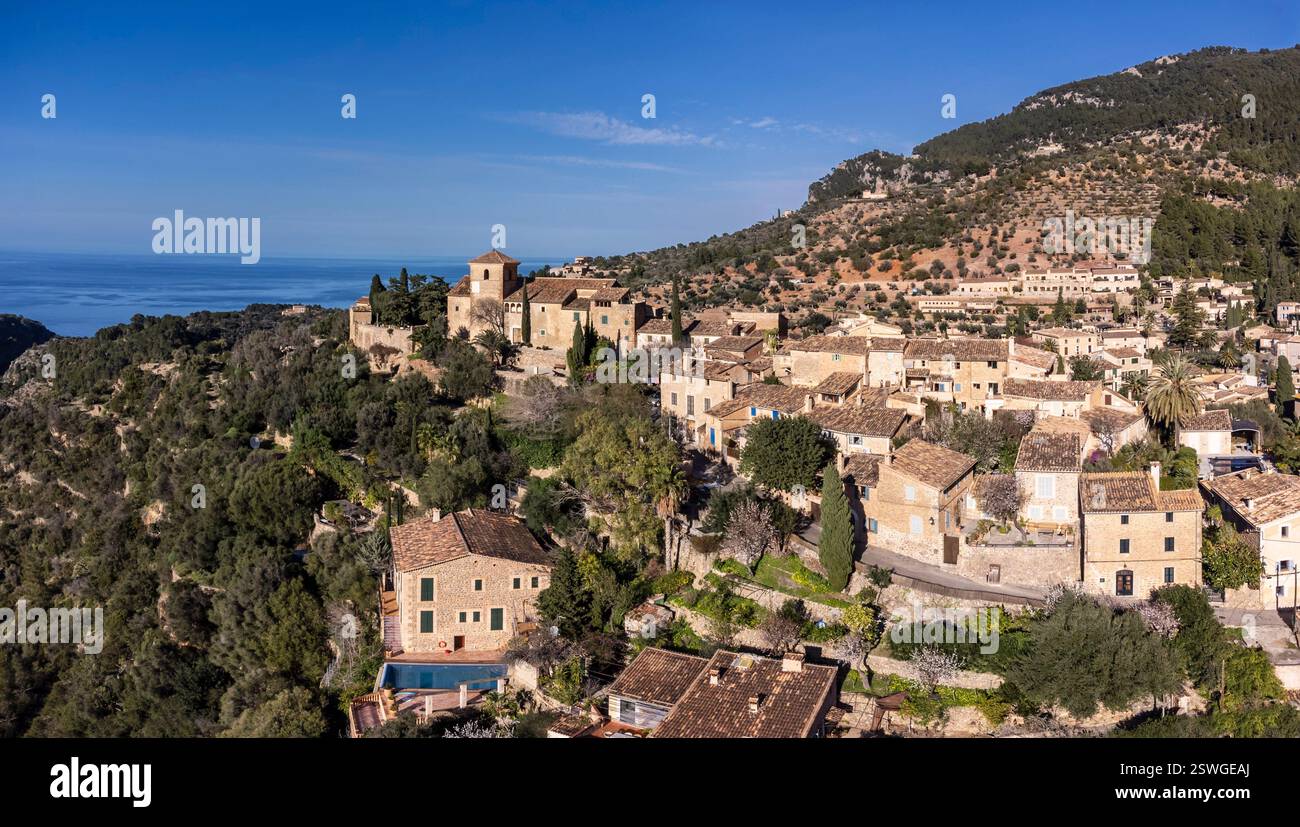 parish church of San Juan Bautista and village, 14th century, Deià ...