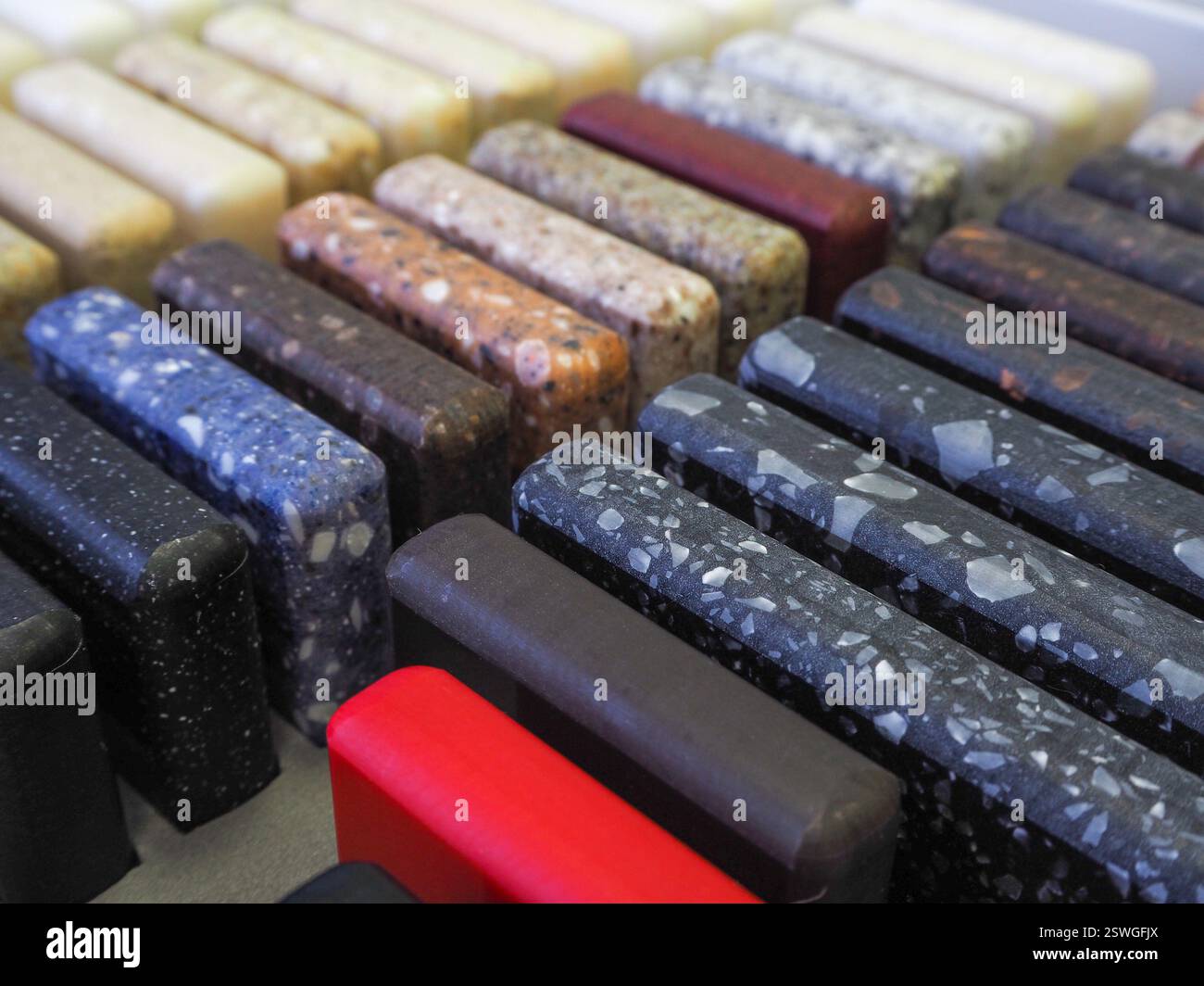 Samples of acrylic stone. Samples of acrylic stone for the production ...