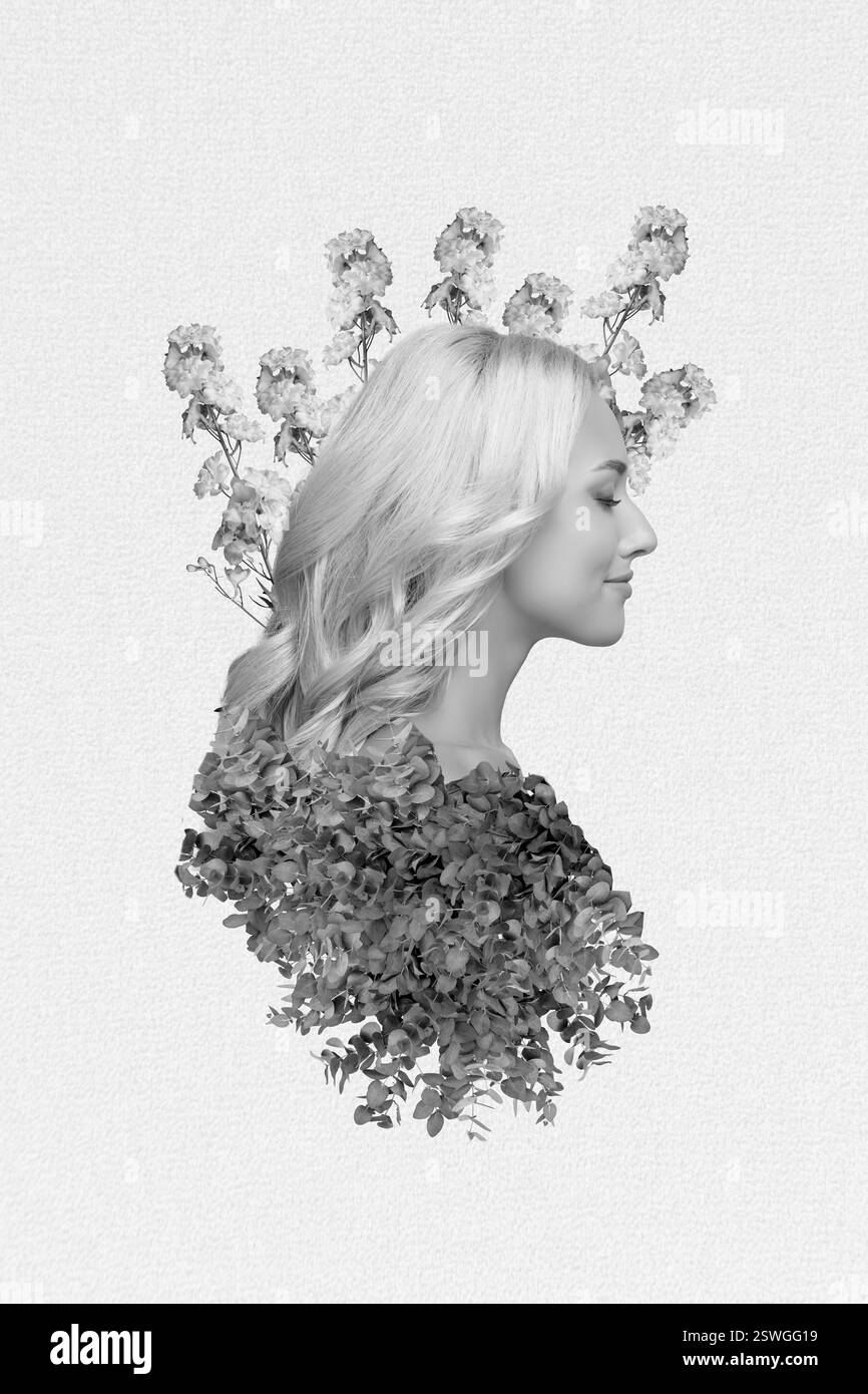 Creative photo artwork collage design advertisement cosmetics salon ...