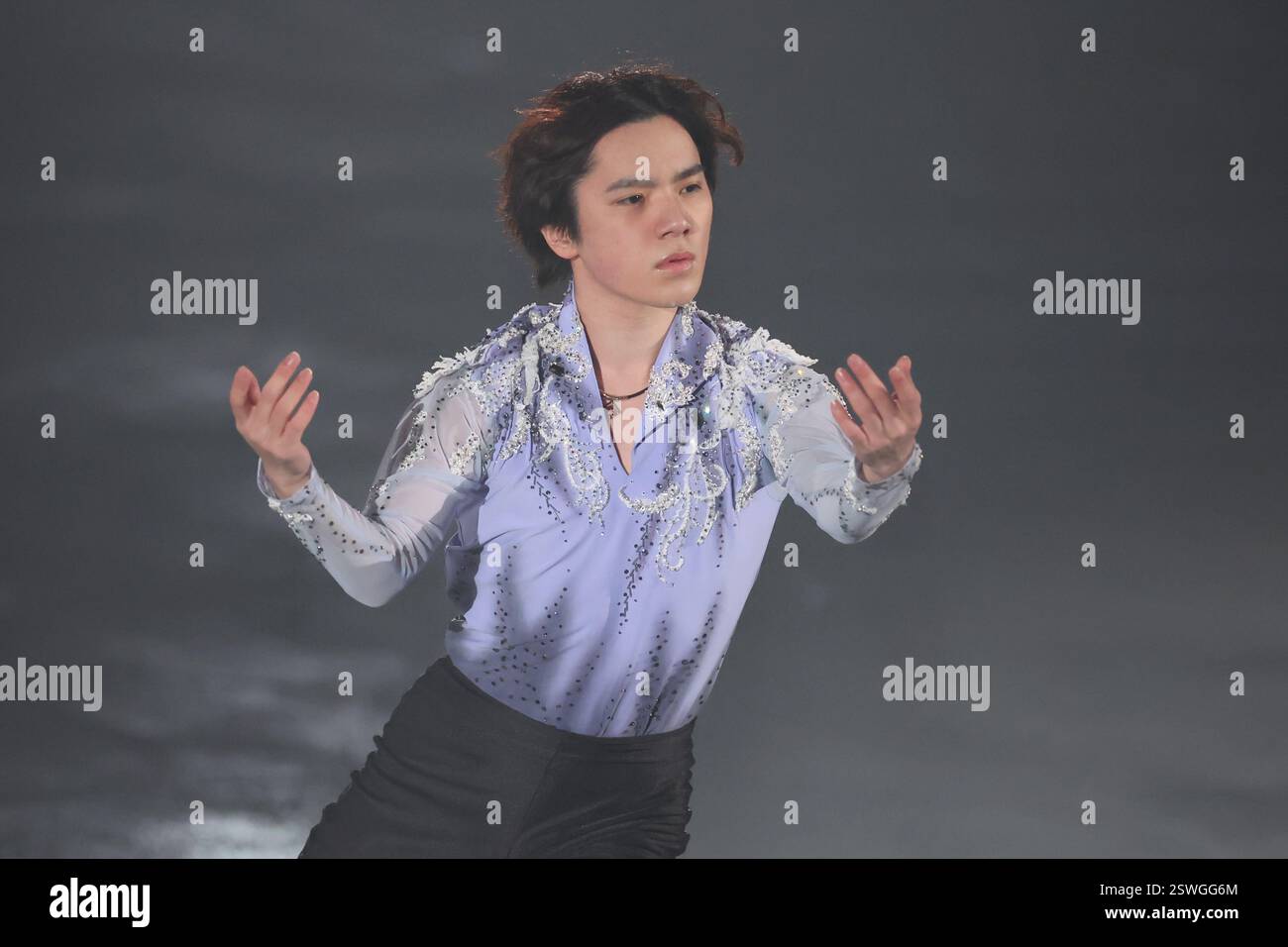 Tokyo, Japan. 21st Feb, 2025. Shoma Uno Figure Skating : Prince Ice World 2024-2025 at DyDo ...