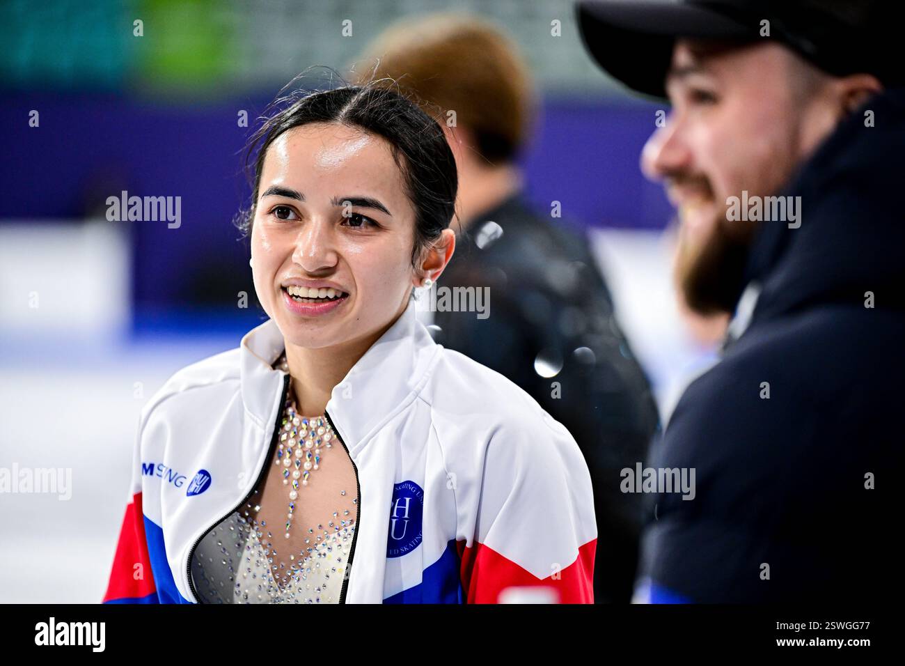 Isabella GAMEZ & Aleksandr KOROVIN (PHI), during Pairs Practice, at the ...
