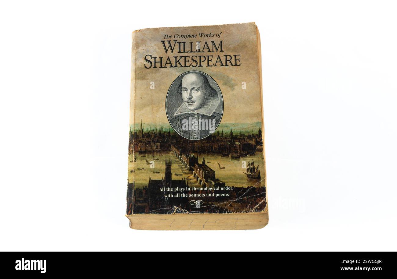 copy of complete works of william shakespeare isolated on white ...
