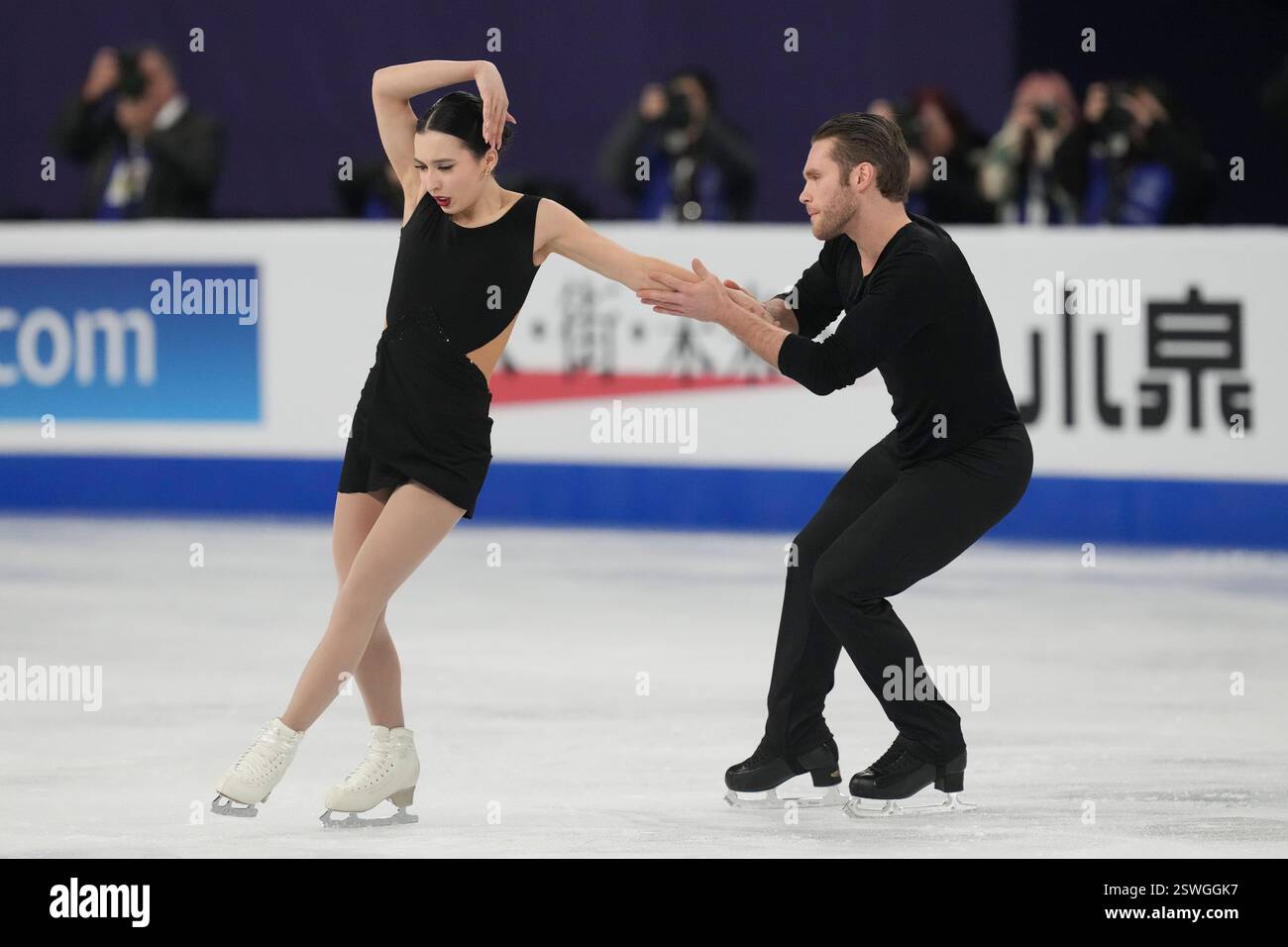 Lia Pereira, left, and Trennt Michaud of Canada perform during the ...