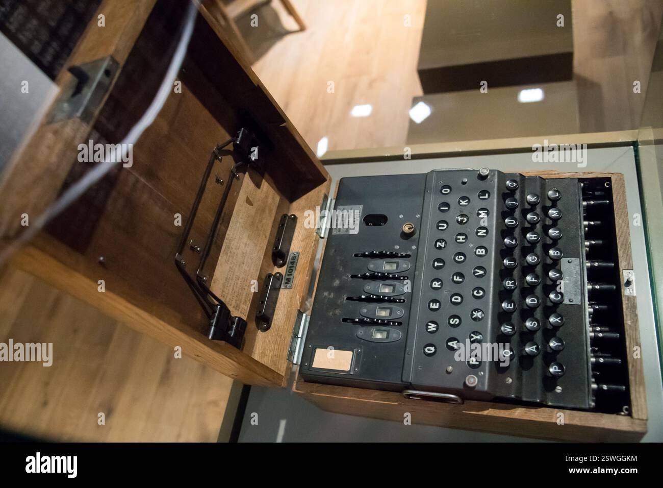 Enigma machine, German electro mechanical rotor cipher machine, used by ...