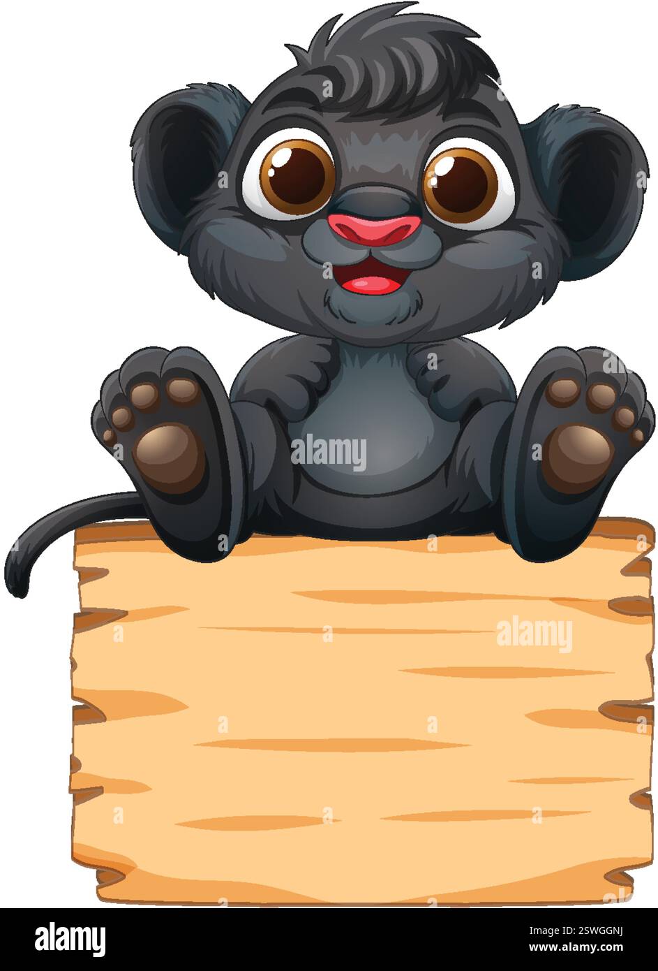 Young cat on wooden Cut Out Stock Images & Pictures - Alamy