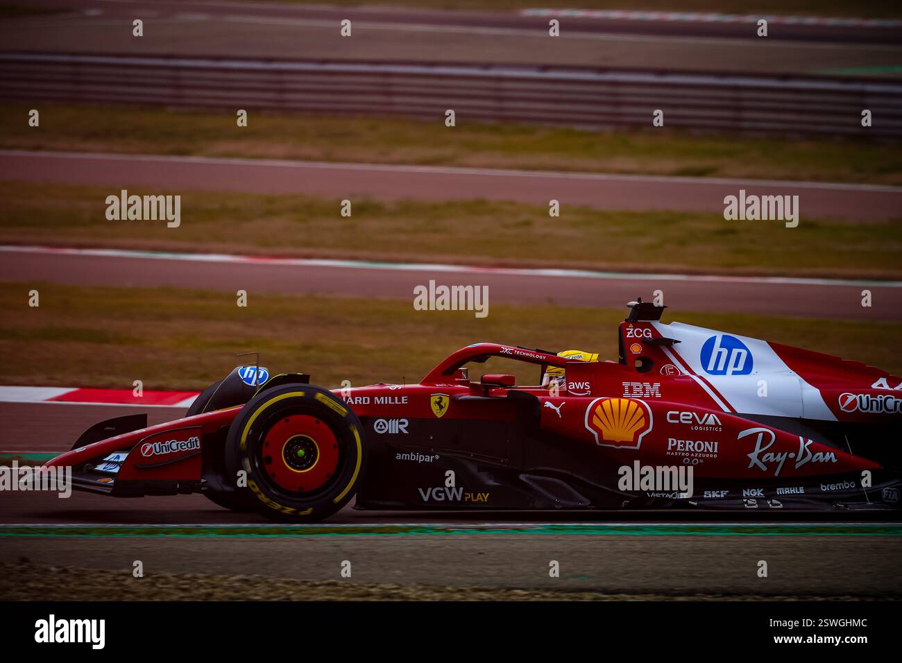 #44 Lewis Hamilton, Scuderia Ferrari, drives for the first time the new ...