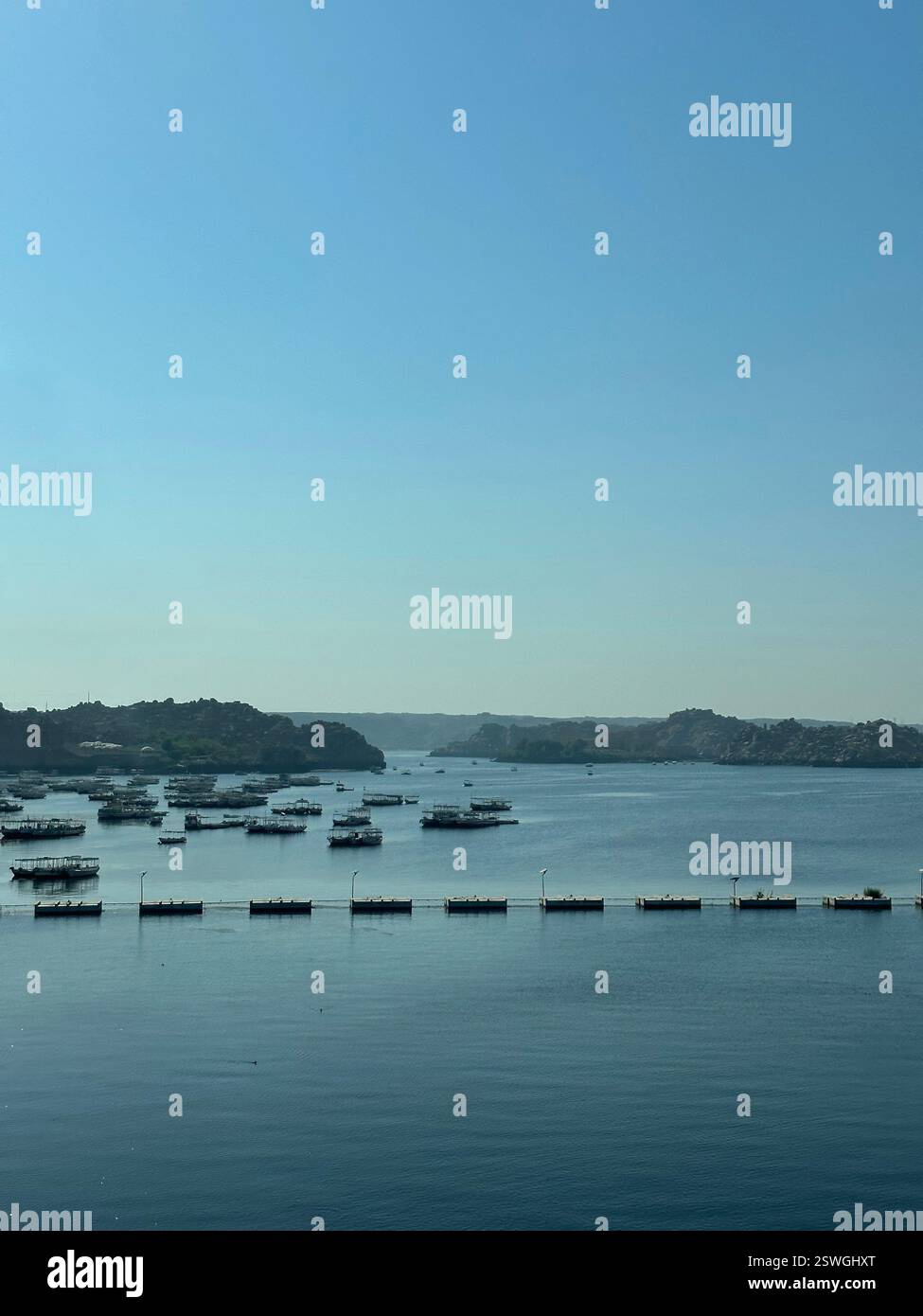 Scenery view of Aswan High Dam in sunny day, Egypt Stock Photo - Alamy