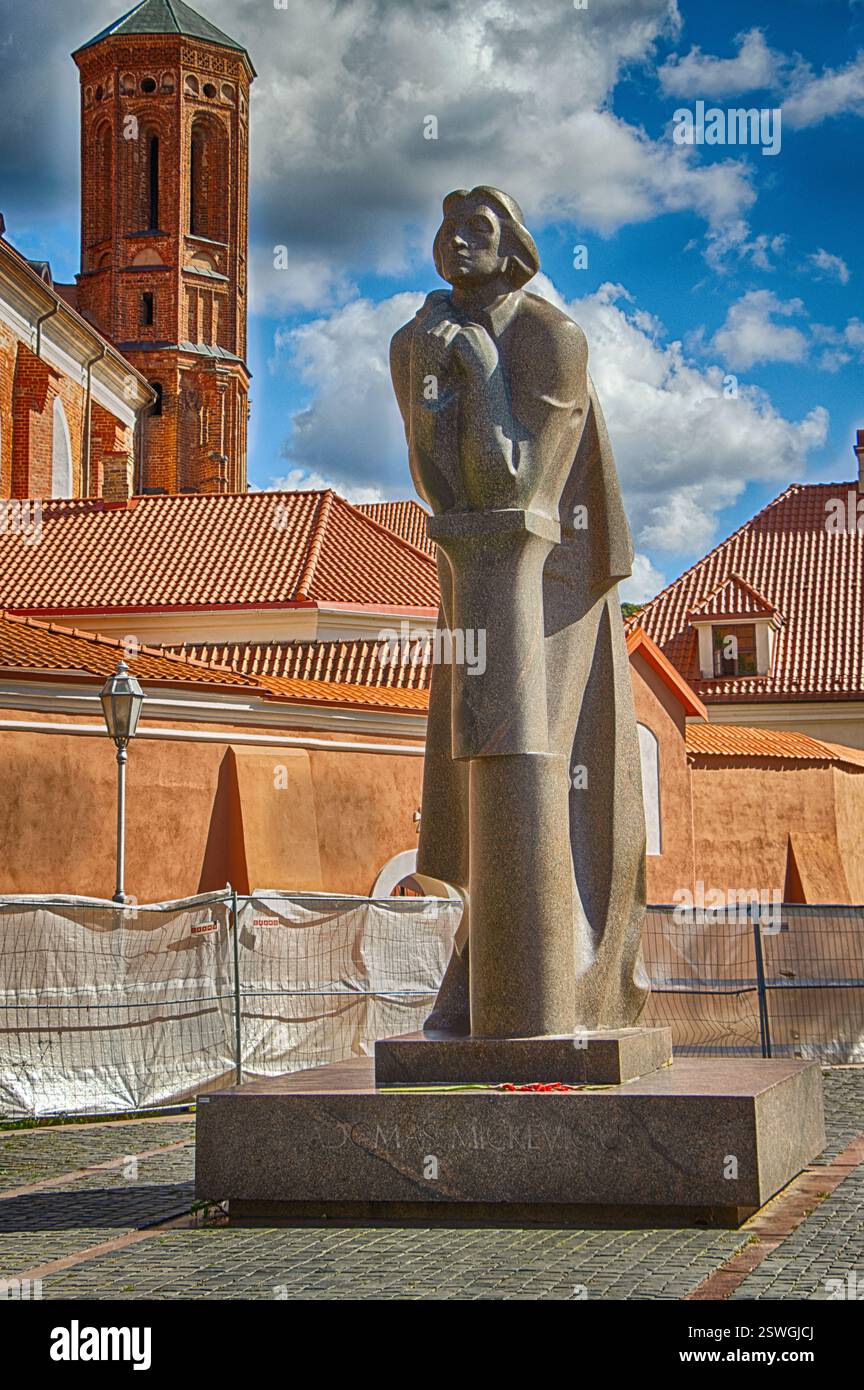 Vilnius. Monument to Adam Mickiewicz. The monument to Adam Mickiewicz ...
