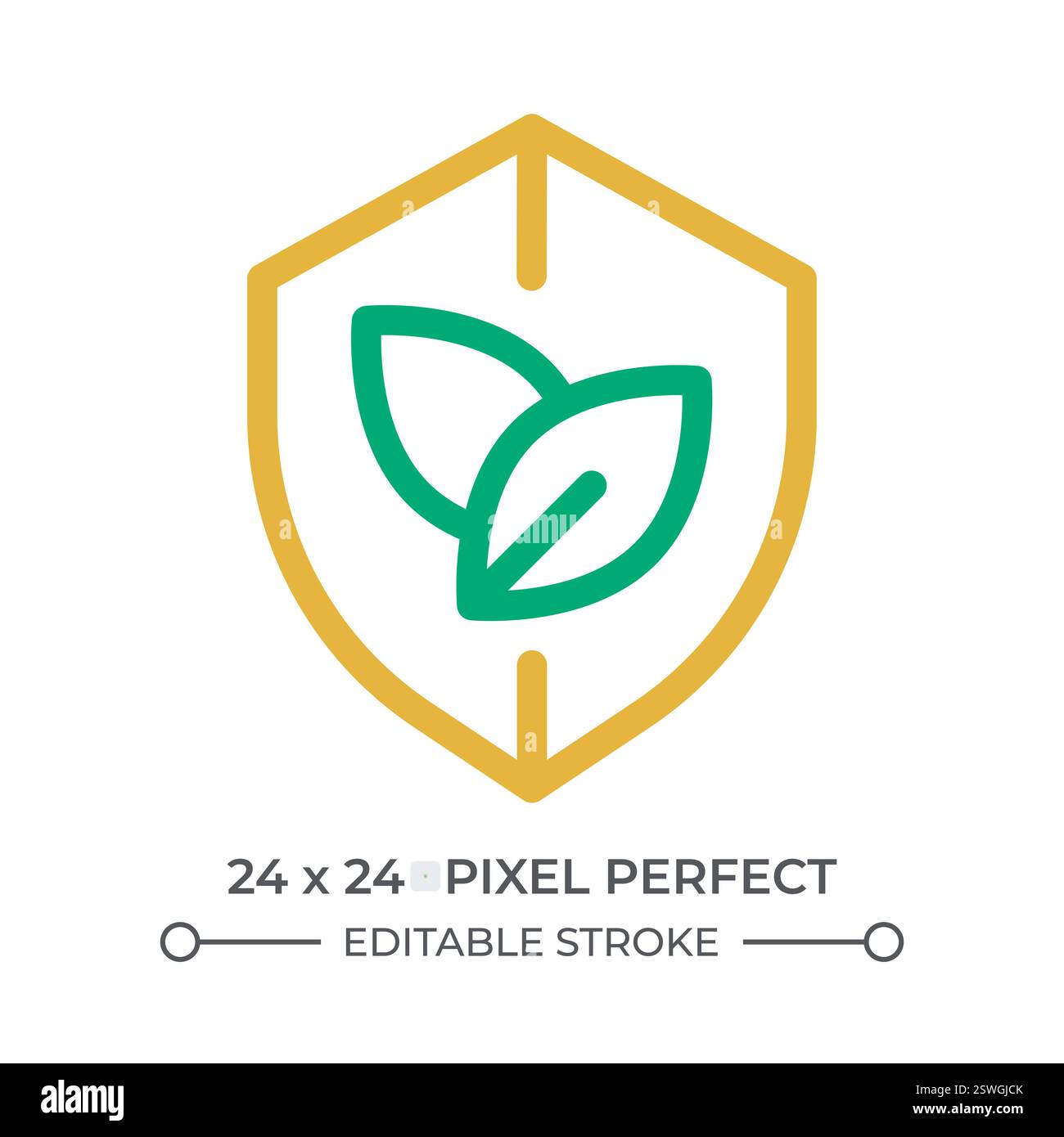 Eco shield icon outline Cut Out Stock Images & Pictures - Alamy