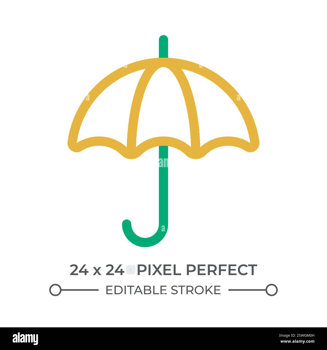 Umbrella pixel perfect linear Stock Vector Images - Alamy