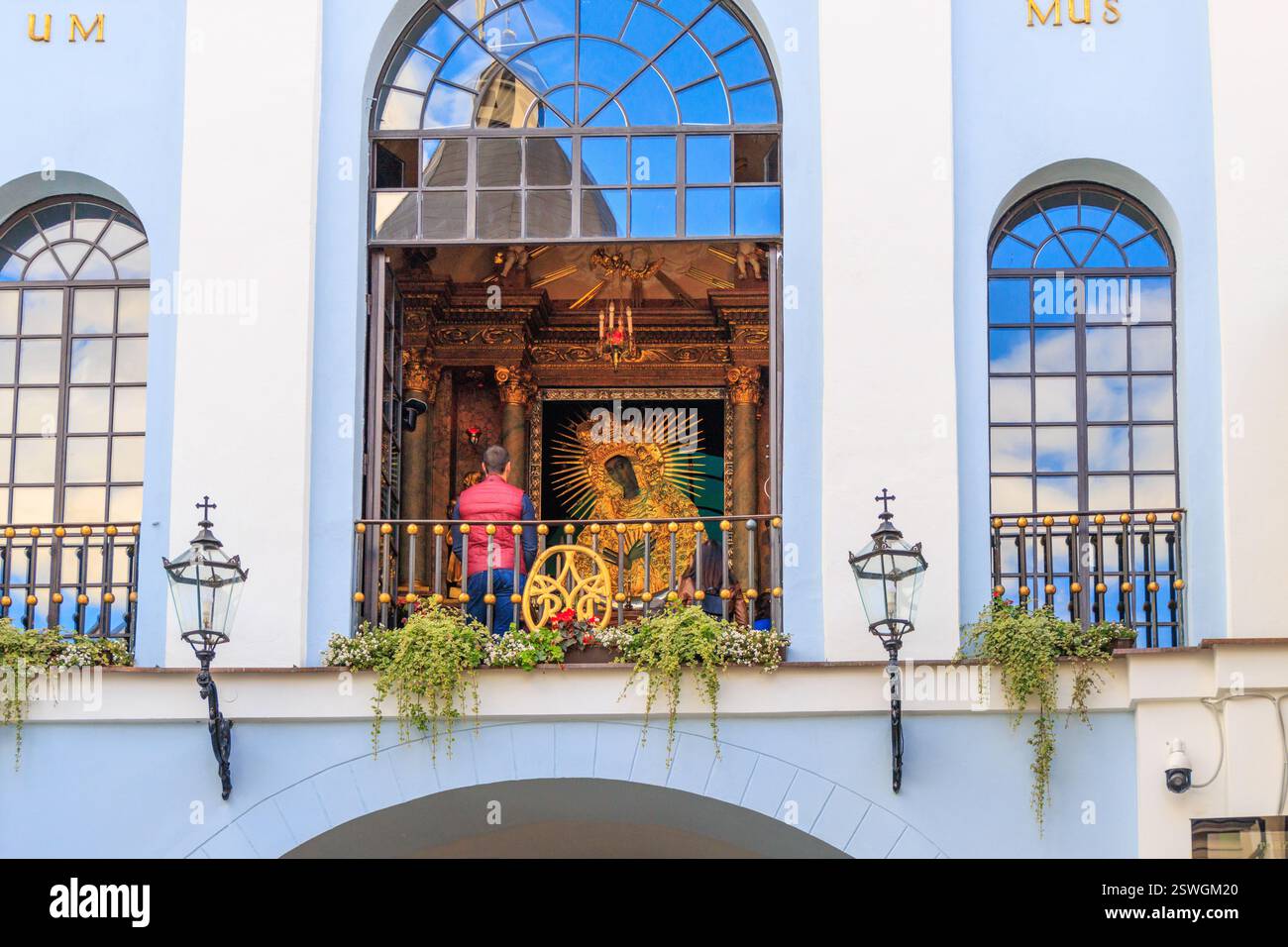Vilnius.Our Lady of the Gate of Dawn is the prominent Christian icon of ...