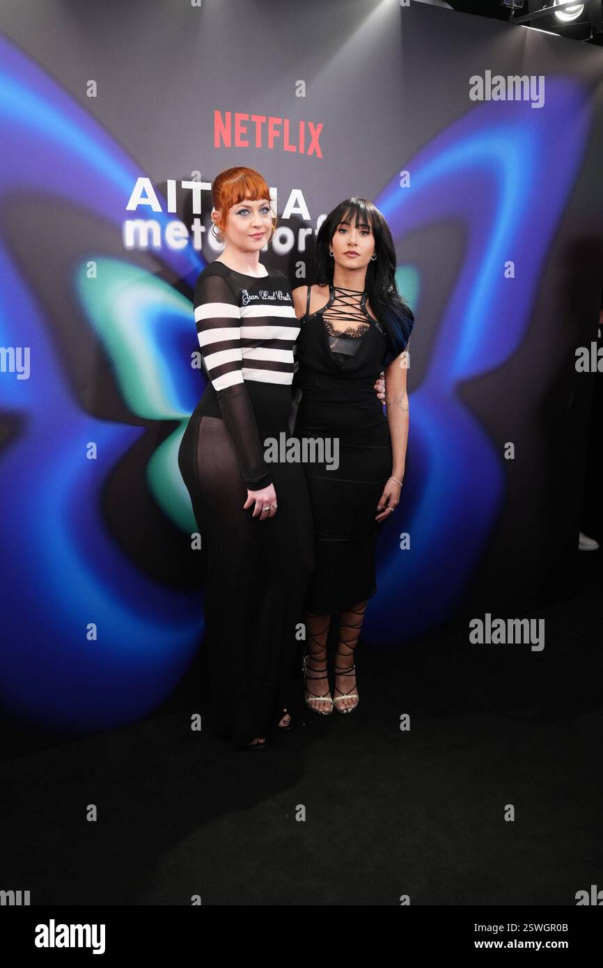 Madrid, Spain. 20th Feb, 2025. Singer Aitana Ocaña and director Chloe ...