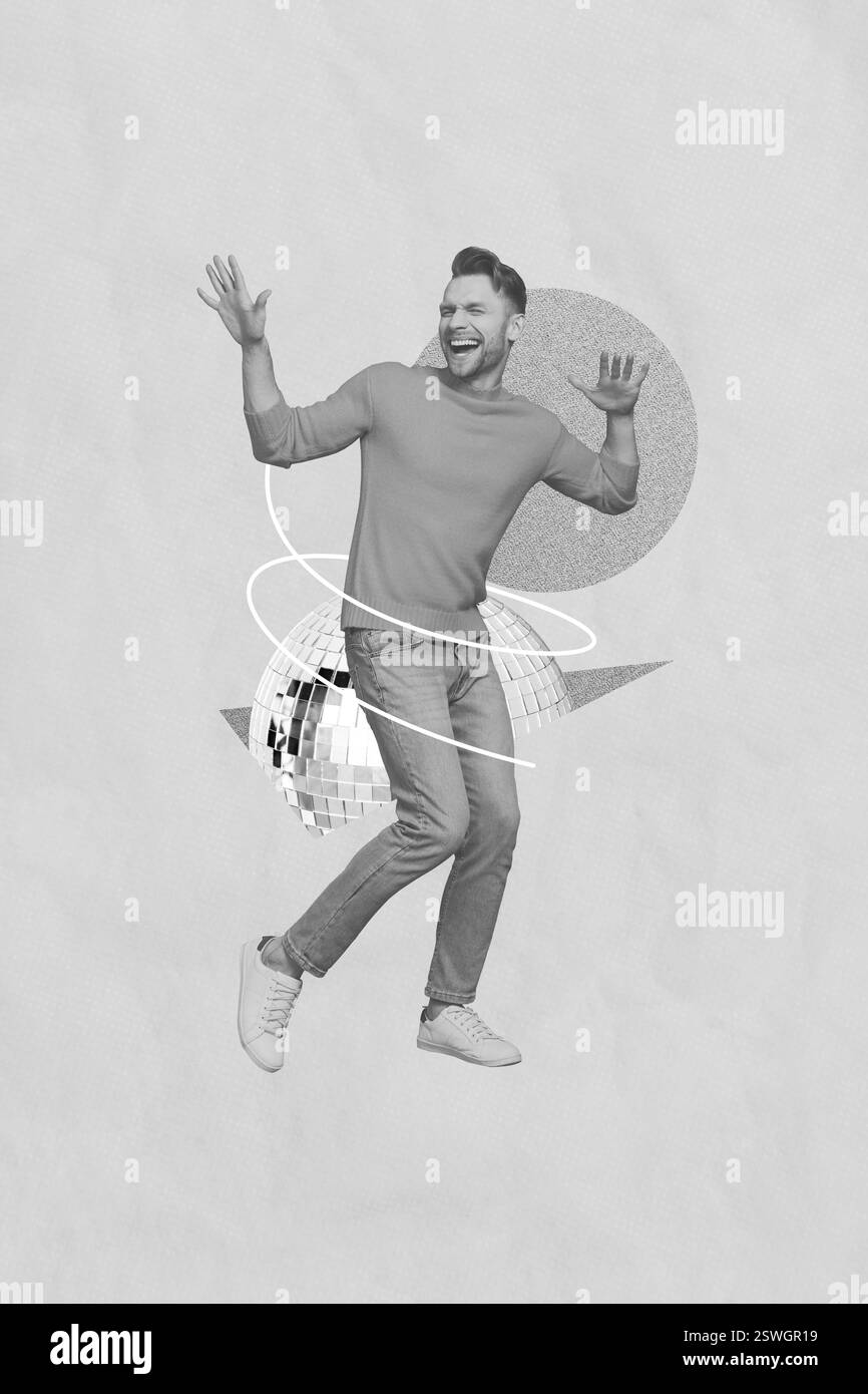 Creative 3d pop collage Black and White Stock Photos & Images - Alamy