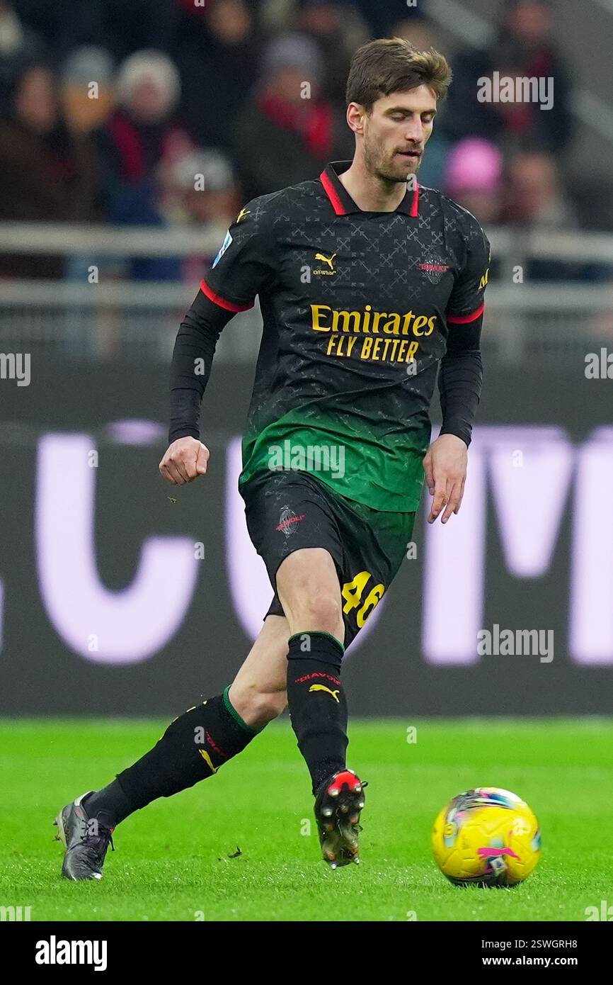 AC Milan's Matteo Gabbia during the Serie A soccer match between Milan and Hellas Verona at San ...