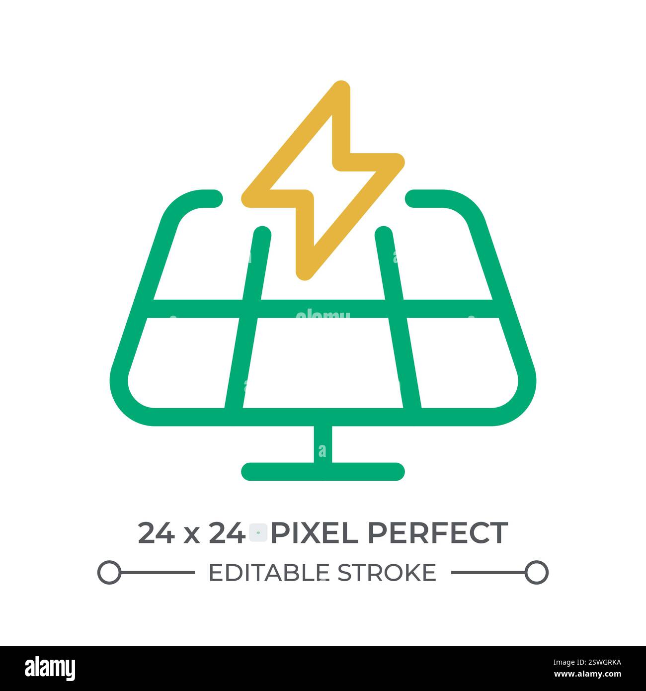 Solar panel colorful line ui icon Stock Vector Image & Art - Alamy
