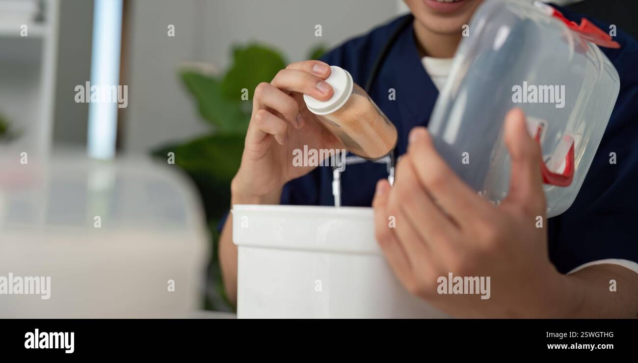 Medical student organizing medication while studying, highlighting the ...