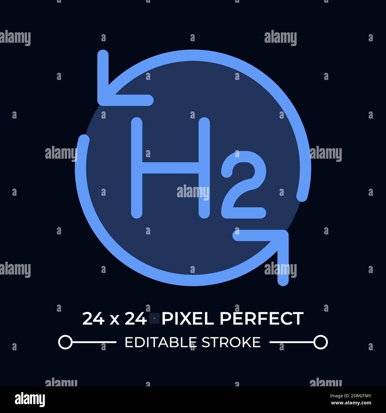 Hydrogen recycling dark color ui icon Stock Vector Image & Art - Alamy