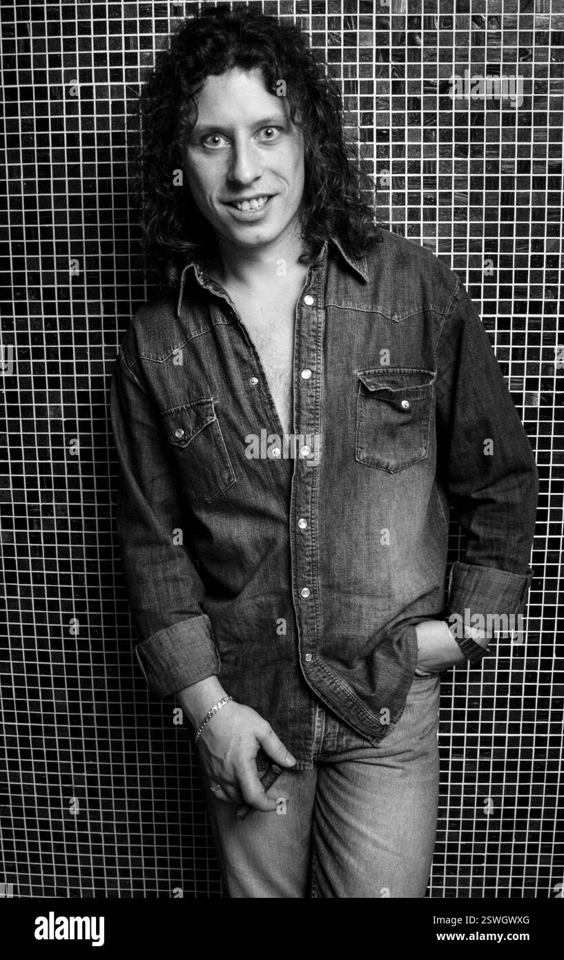 Stereophonics drummer Stuart Cable posing with a cigar backstage at the ...